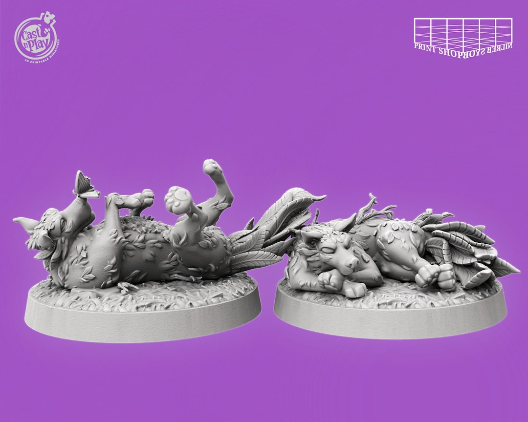 Forest Wolf Miniature Set | Grove Guardian Figure Pack | Forest ...