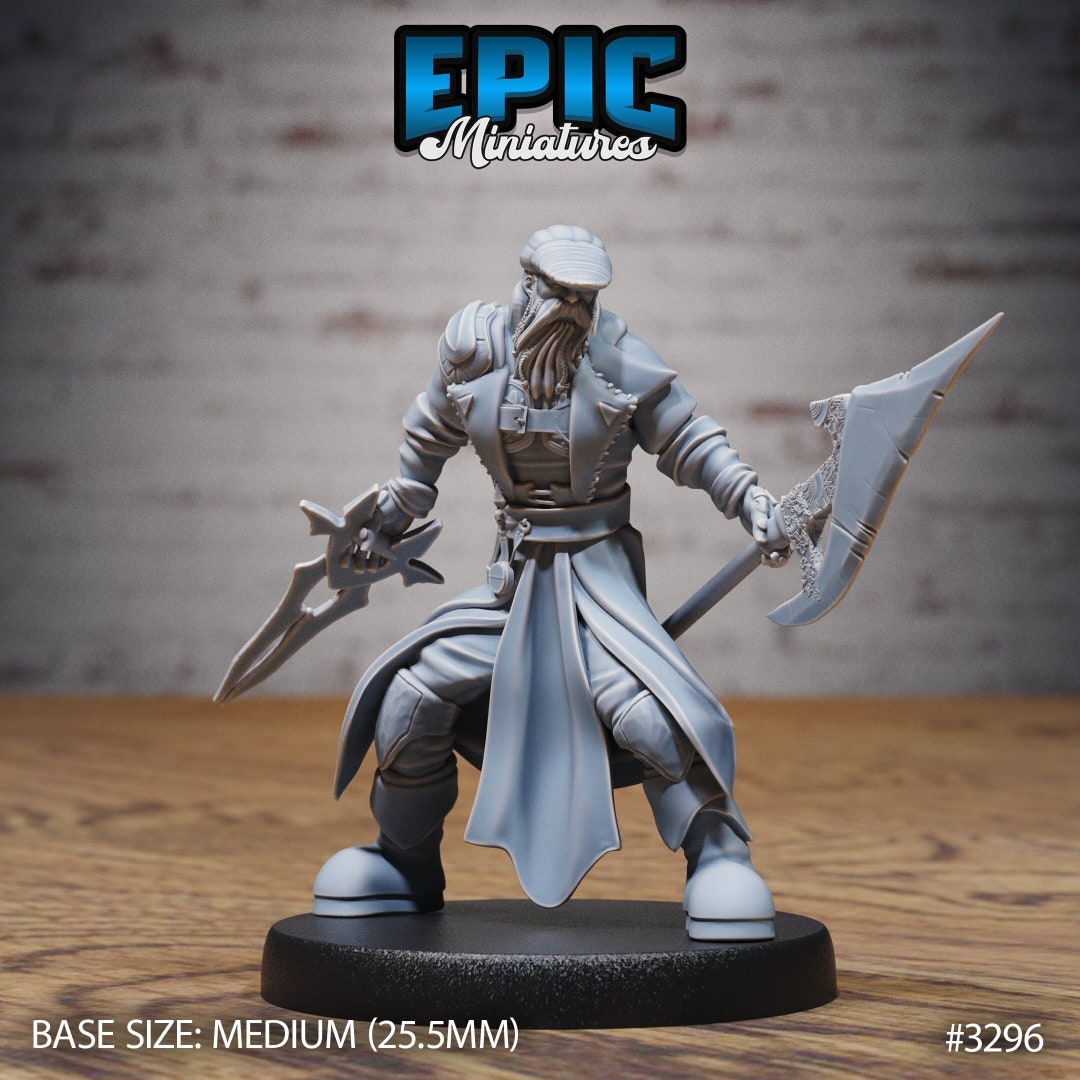 Sailor Spear Fighter Miniature Chief Commander Figure for D&D 5e ...