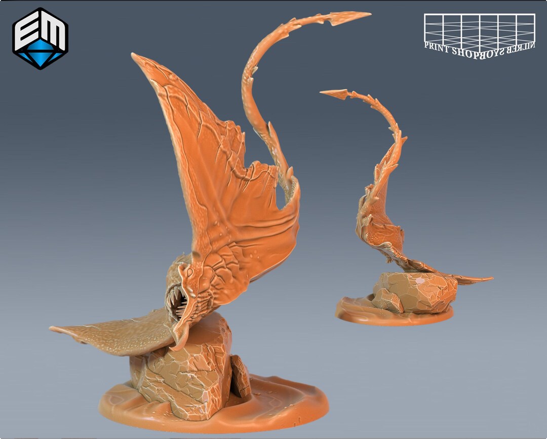 Floating Mantler Miniature | Manta Ray Figure | Cloaker Abberation ...