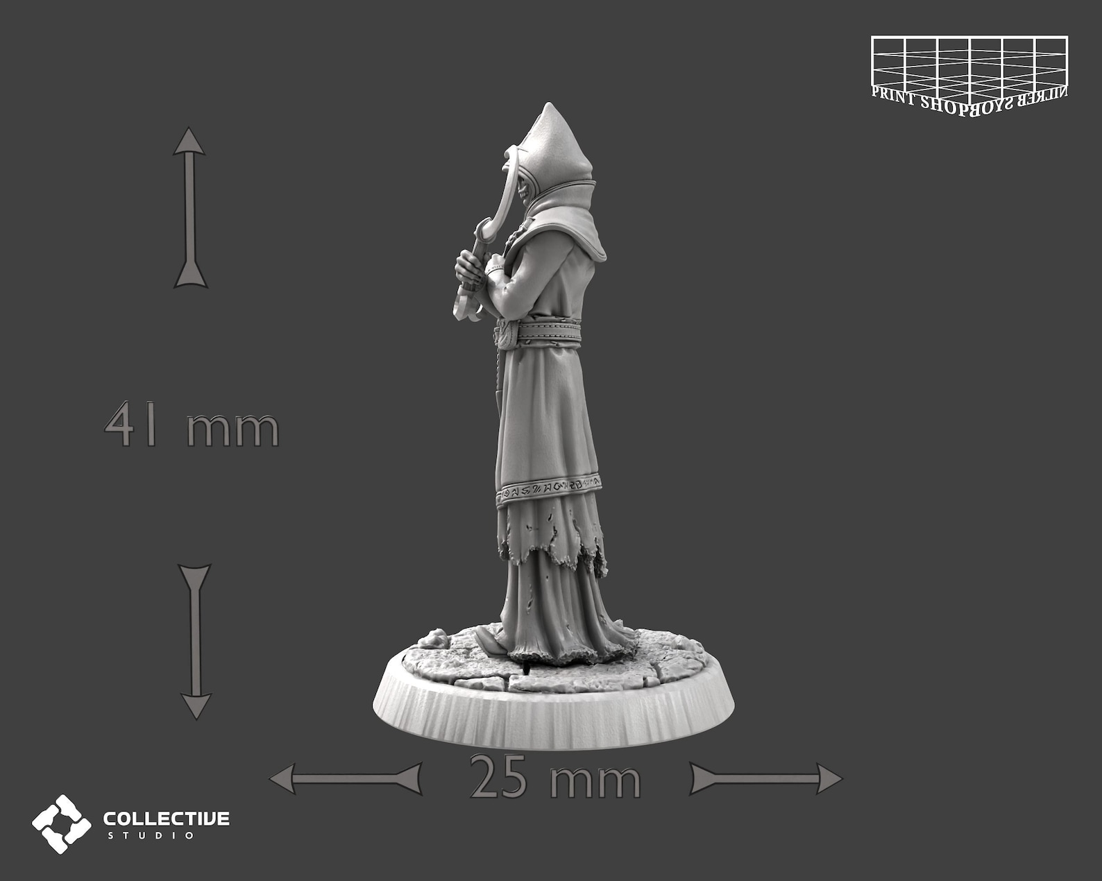 Shadow Cultist Miniature | Arzan Cultist With Skull Mask Figure | Npcs ...