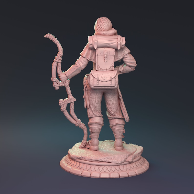 Adventurer With Bow Miniature | Female Human Ranger Figure | for D&D 5e ...