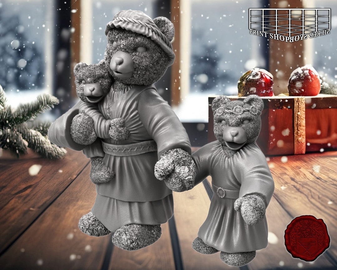 Nanny Christmas Story Miniature | Nanny Bear | Resin Print | DIY Gift ...