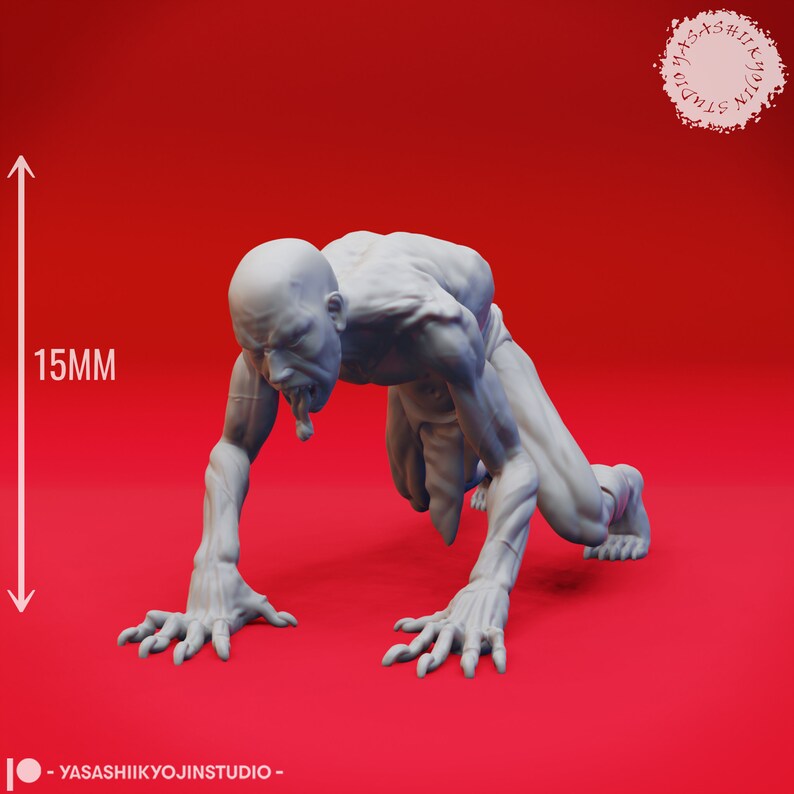 Ghoul Miniature Set | Ghoul Miniature Pack | for D&D 5e, Pathfinder and ...