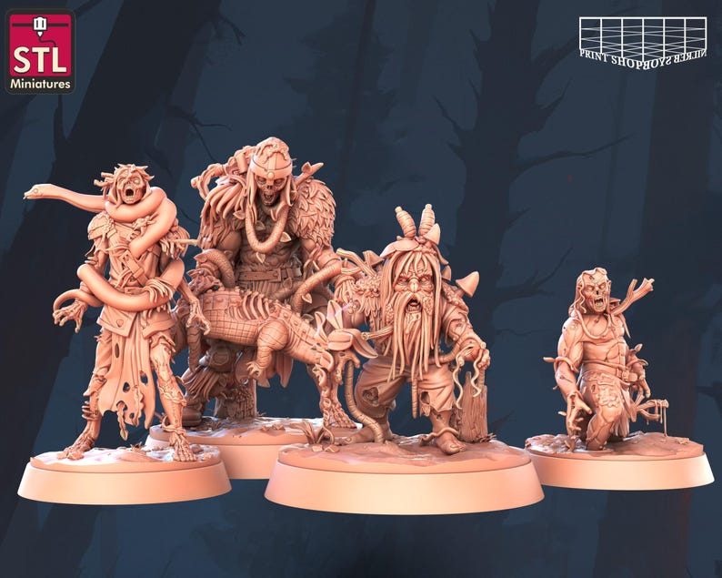 Camouflaged Undead Dwarf Miniature | Zombie Dwarf Figure | Swamp ...