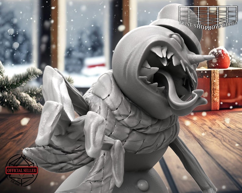 Snowman Mimic Miniature Set | Evil Frostie | Mimics | for D&D 5e ...