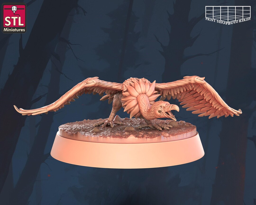 Aggressive Vulture Miniature | Angry Vulture Miniature | Desert ...