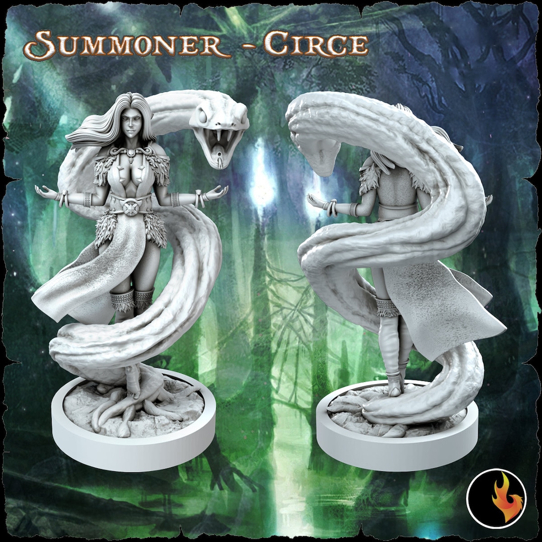 Elf Summoner Miniature | Female Elf Summoner Miniature | for D&D 5e ...