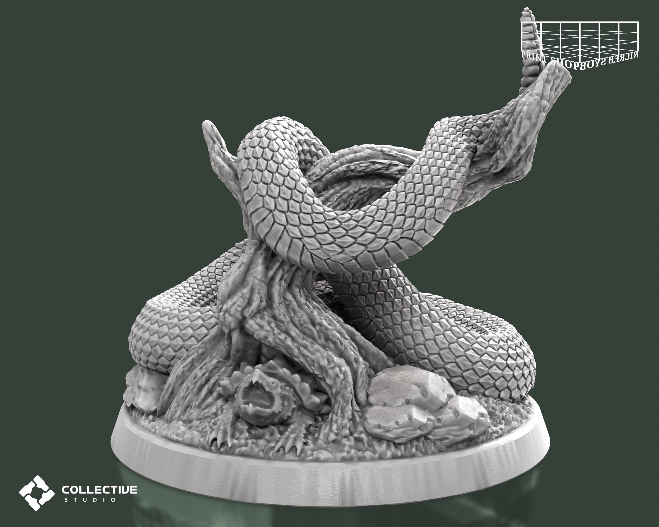 Giant Venomous Snake Miniature | Giant Snake Figure | Creature Beast ...