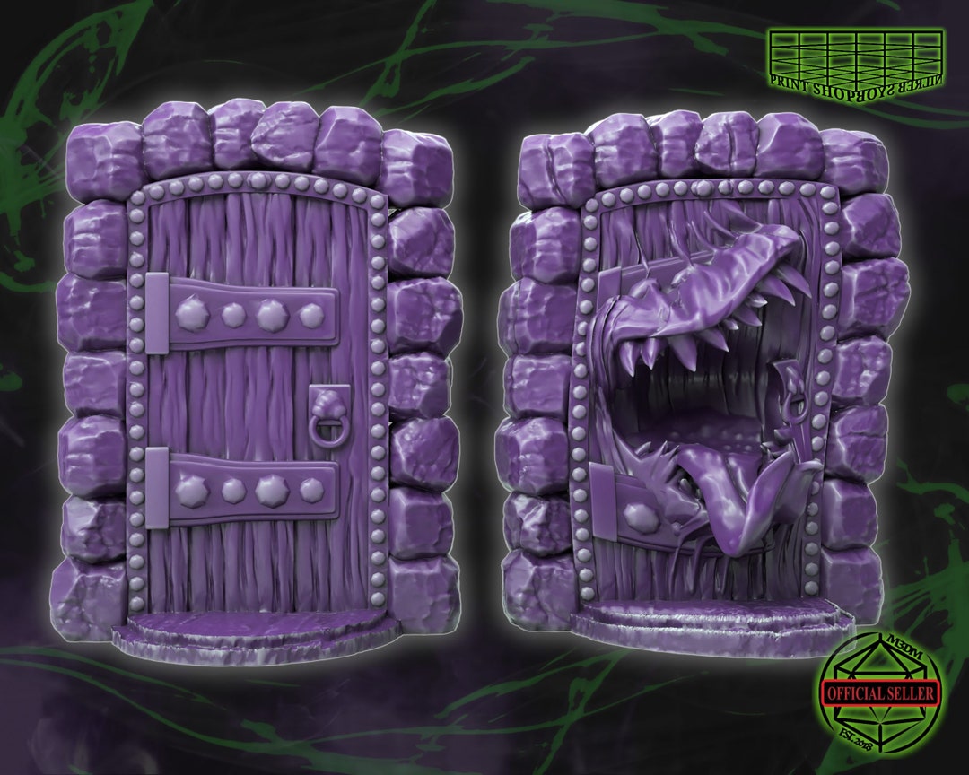 Facial Expression Door Miniature | Dungeon Door Mimic Miniature | for D ...