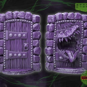 Facial Expression Door Miniature | Dungeon Door Mimic Miniature | for D ...