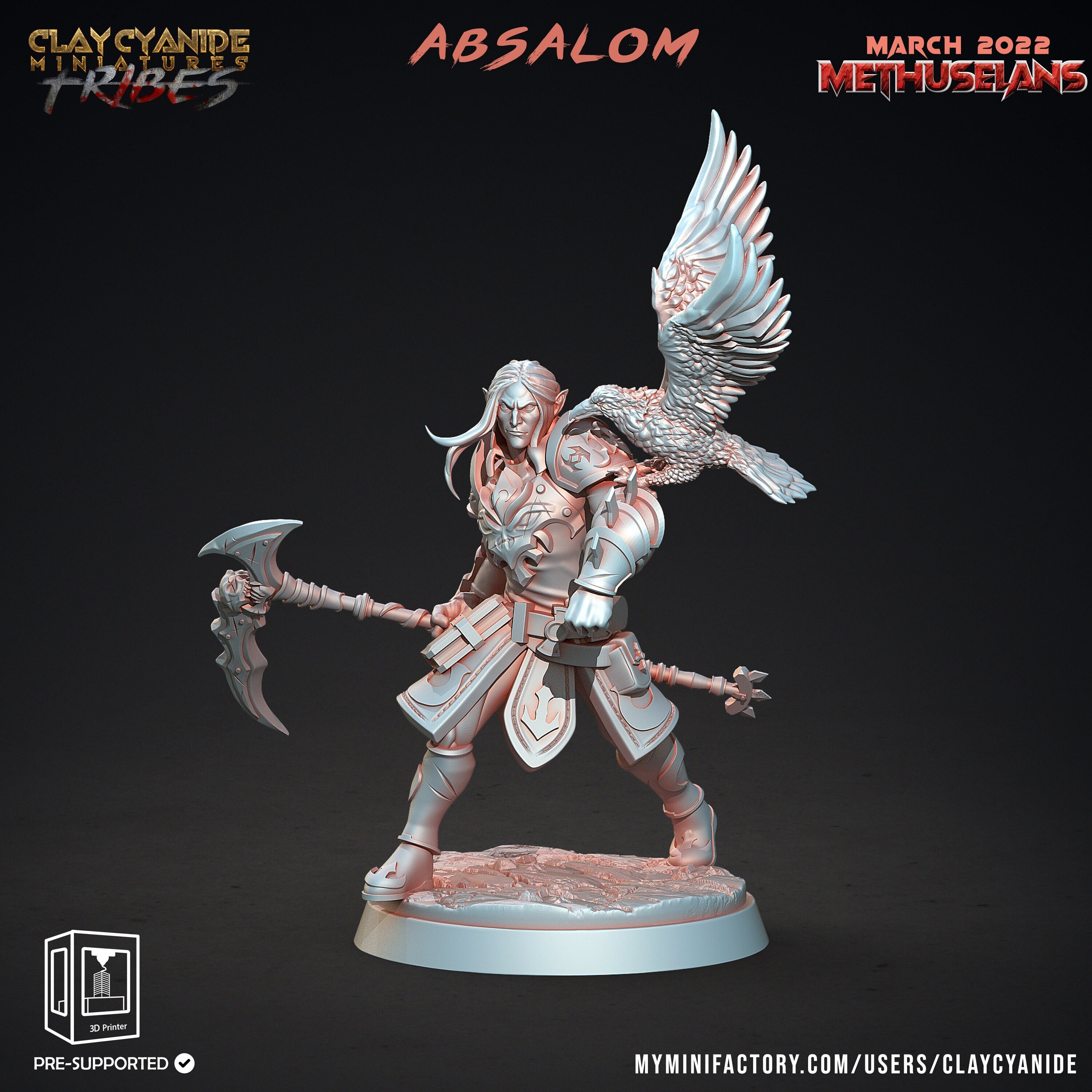 Dark Elf Paladin Miniature | Dark Elf Paladin Miniature | for D&D 5e ...