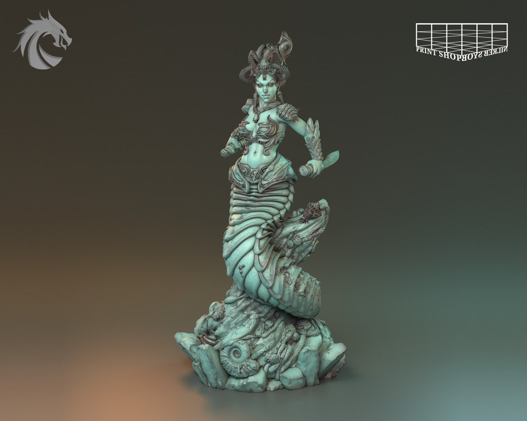 Serpent Folk Warrior O Shessa Miniature | Female Serpent Folk Fighter ...