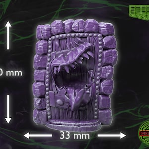 Facial Expression Door Miniature | Dungeon Door Mimic Miniature | for D ...