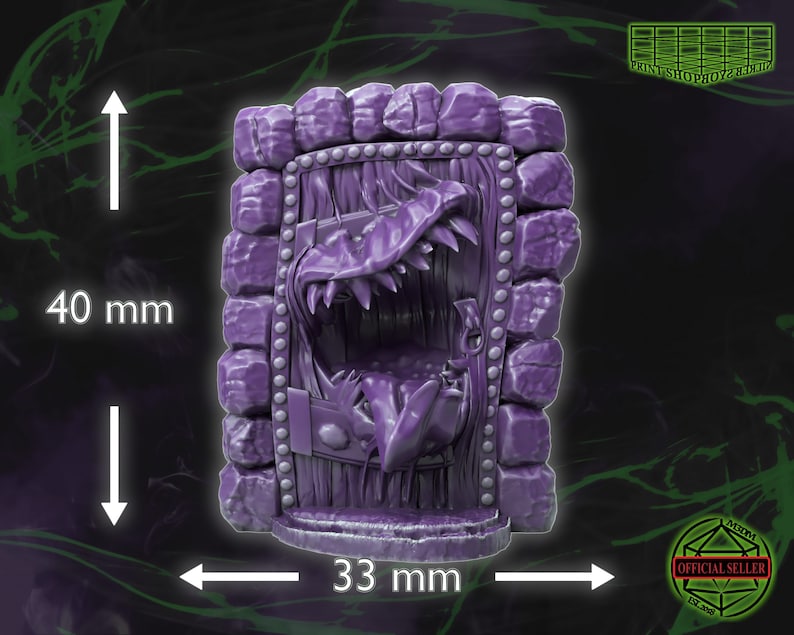 Mimik Tür Miniatur Dungeon Door Mimic Miniature for D&D - Etsy