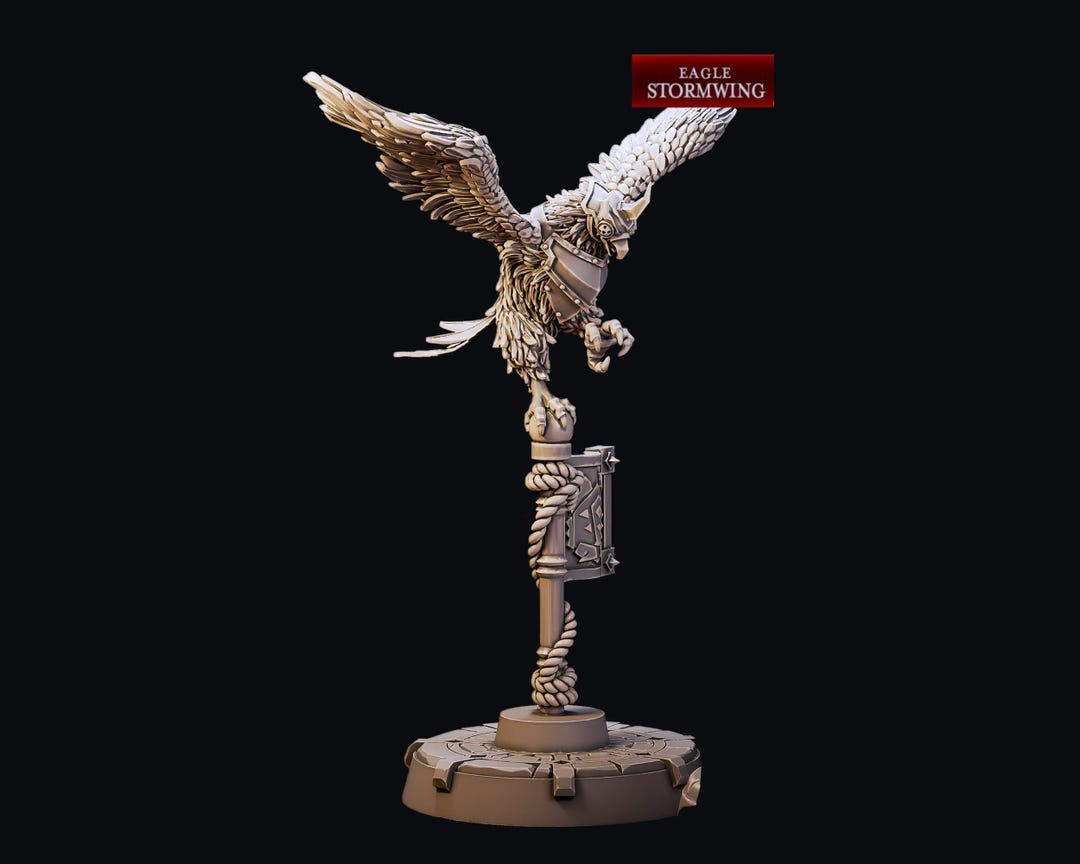 Eagle on Sentry Miniature City Guards Companion Figure Bird of Prey ...