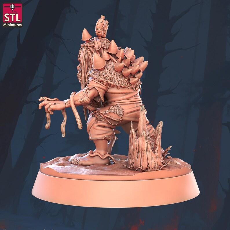 Camouflaged Undead Dwarf Miniature | Zombie Dwarf Figure | Swamp ...