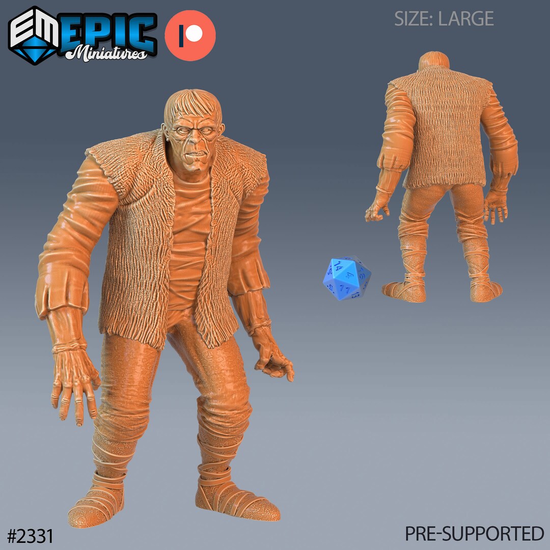 Frankenstein's Monster Miniature | for D&D 5e, Pathfinder and Other Rpg ...