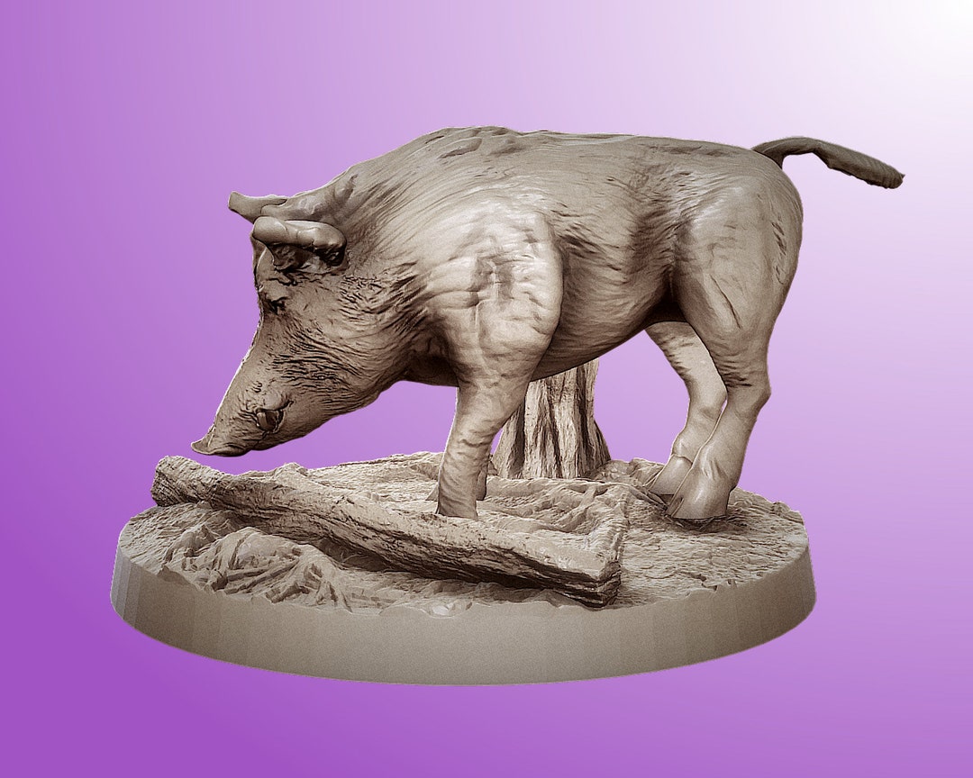 Foraging Boar Miniature for D&D 5e, Pathfinder and Other Rpg's - Etsy