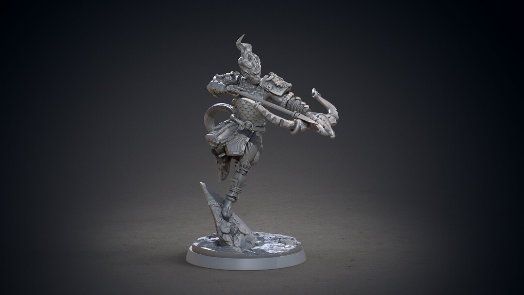 Monkey Folk Archer Miniature | Apefolk Kensei Monk Miniature | for D&D ...