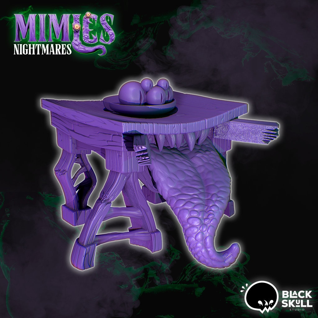 Mimic Table Miniature Mimic Table Set Miniature for D&D - Etsy