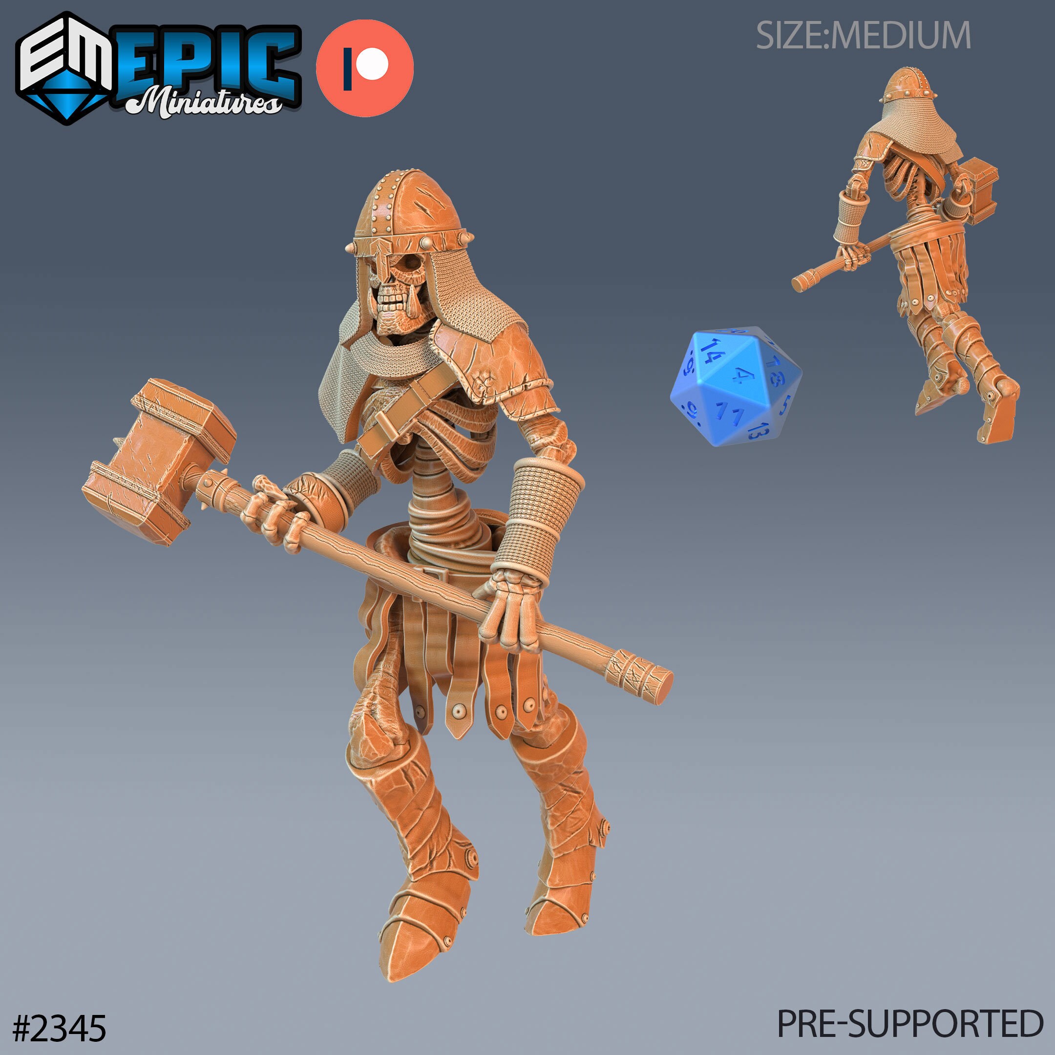 Skeleton With Sword Miniature | Skeleton With Sword | for D&D 5e ...