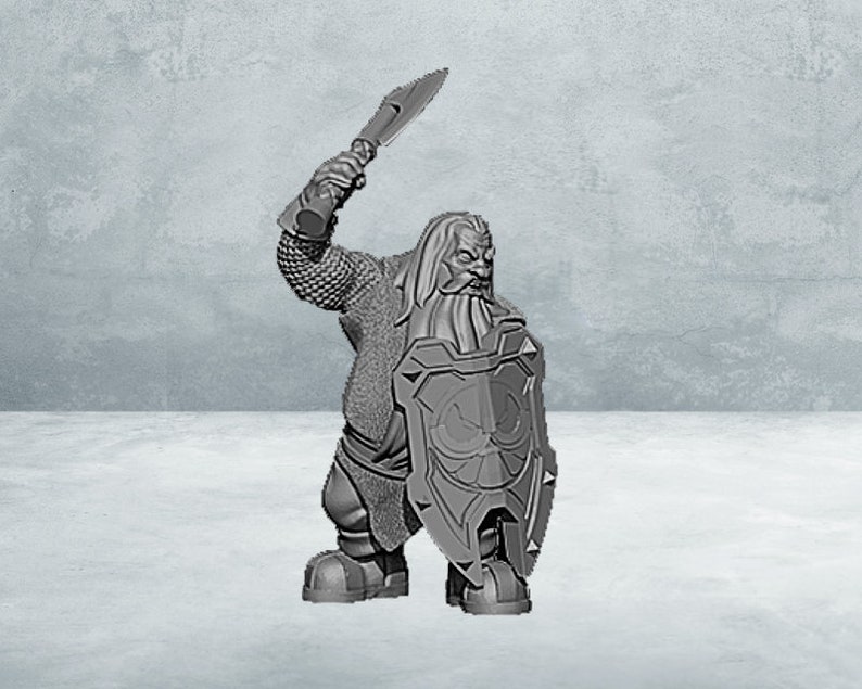 Dwarf Army Pikeman Miniature Dwarven Glaive Fighter - Etsy
