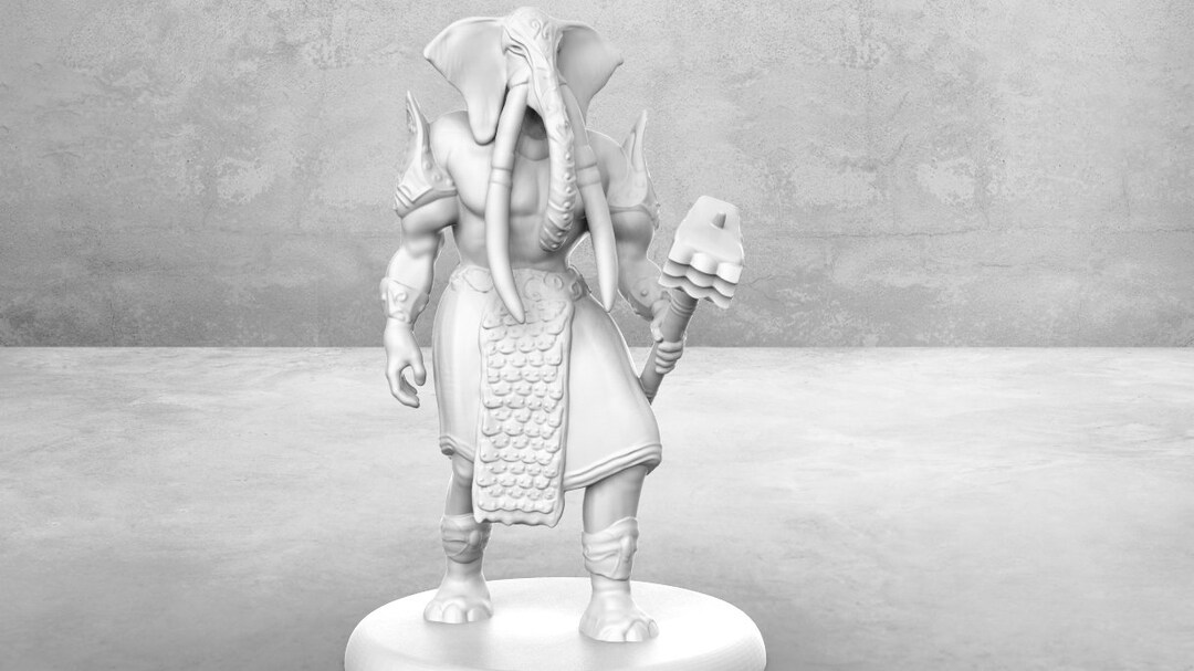 Elephant People Fighter Miniature Elephantfolk Fighter Miniature Heroic ...