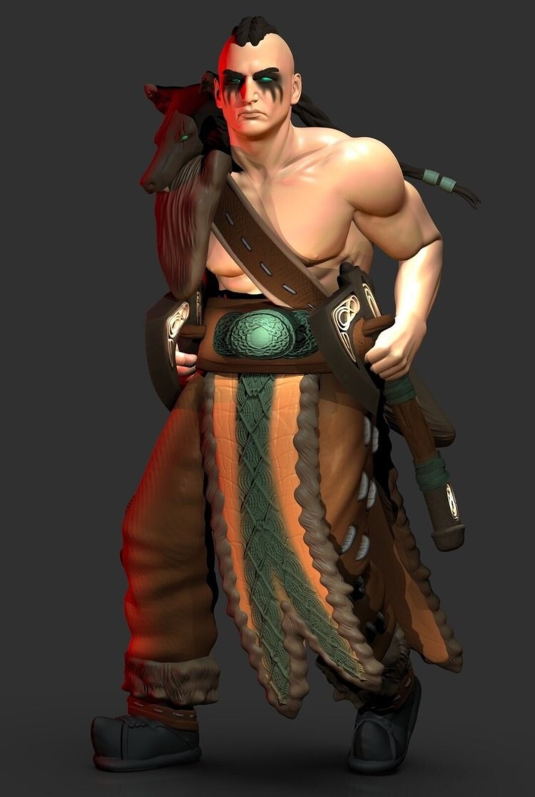Wolf Warrior Miniature | Wolf Warrior Miniature | Heroic Character ...