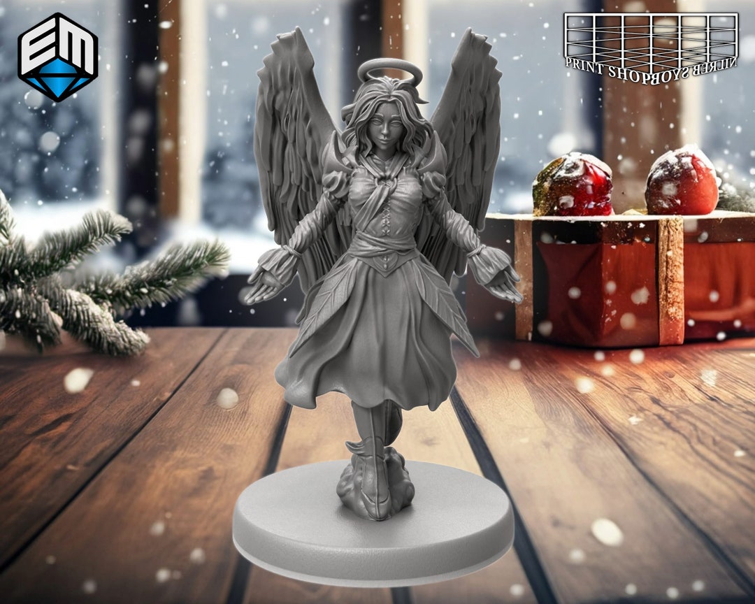 Holy Angel Miniature | Female Angel Miniature | for D&D 5e, Pathfinder ...
