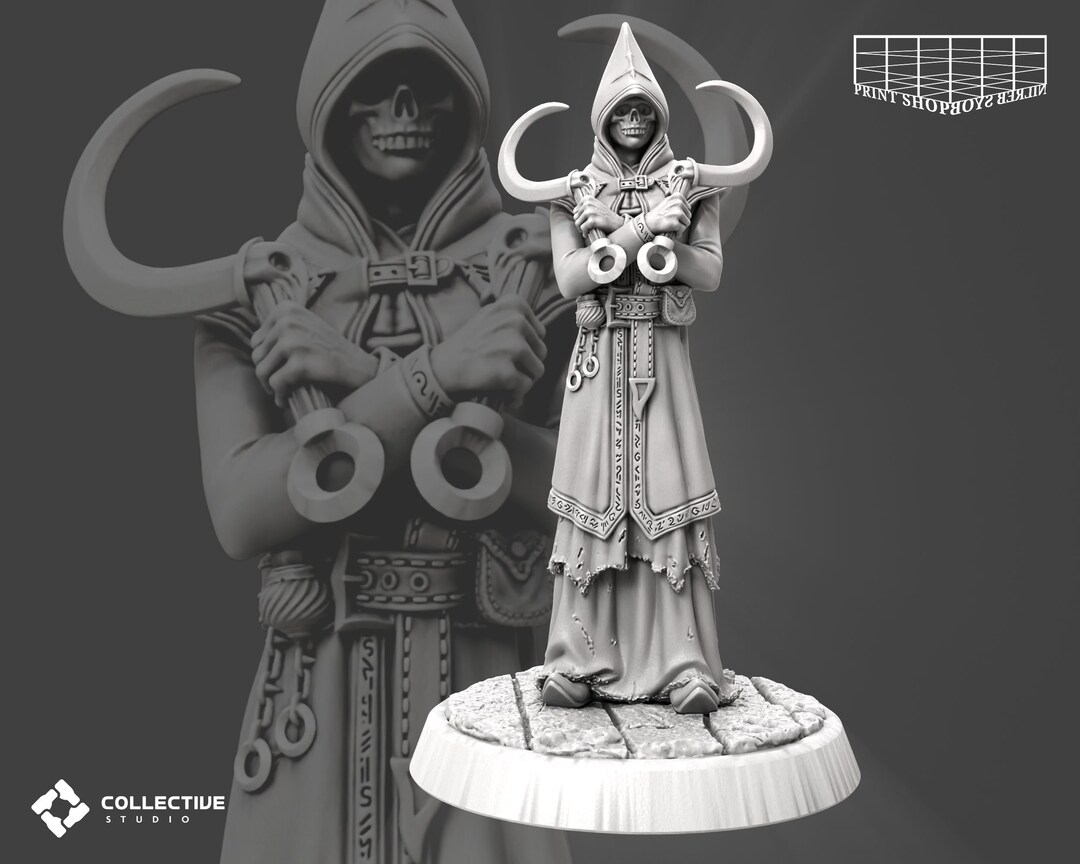 Shadow Cultist Miniature Arzan Cultist With Skull Mask Figure Npcs ...