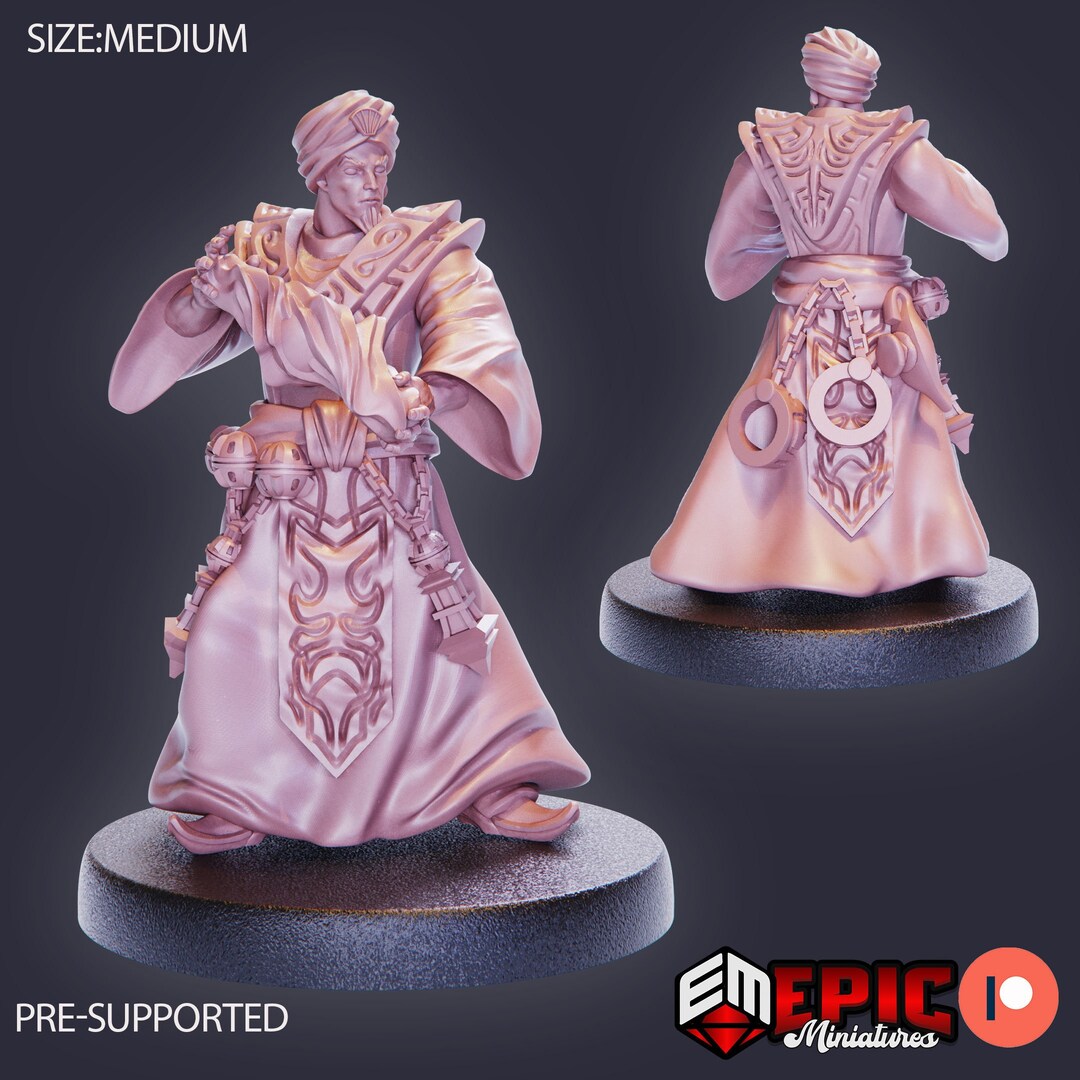 Genie Hunter Miniature | Djinni Hunter Magic Miniature | for D&D 5e ...
