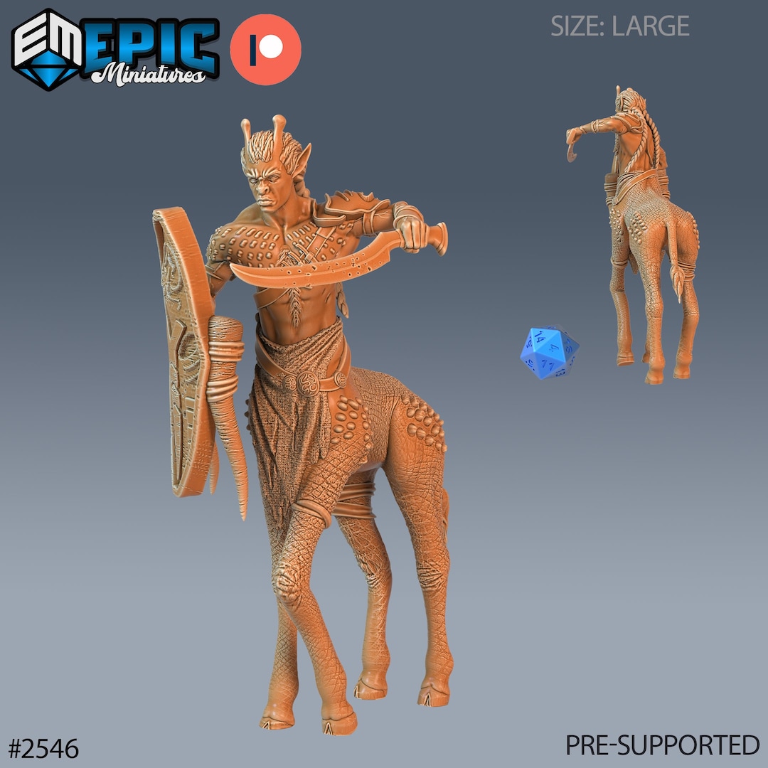 Giraffe Centaurs Miniature Giraffe Centaur With Shield and Sword ...