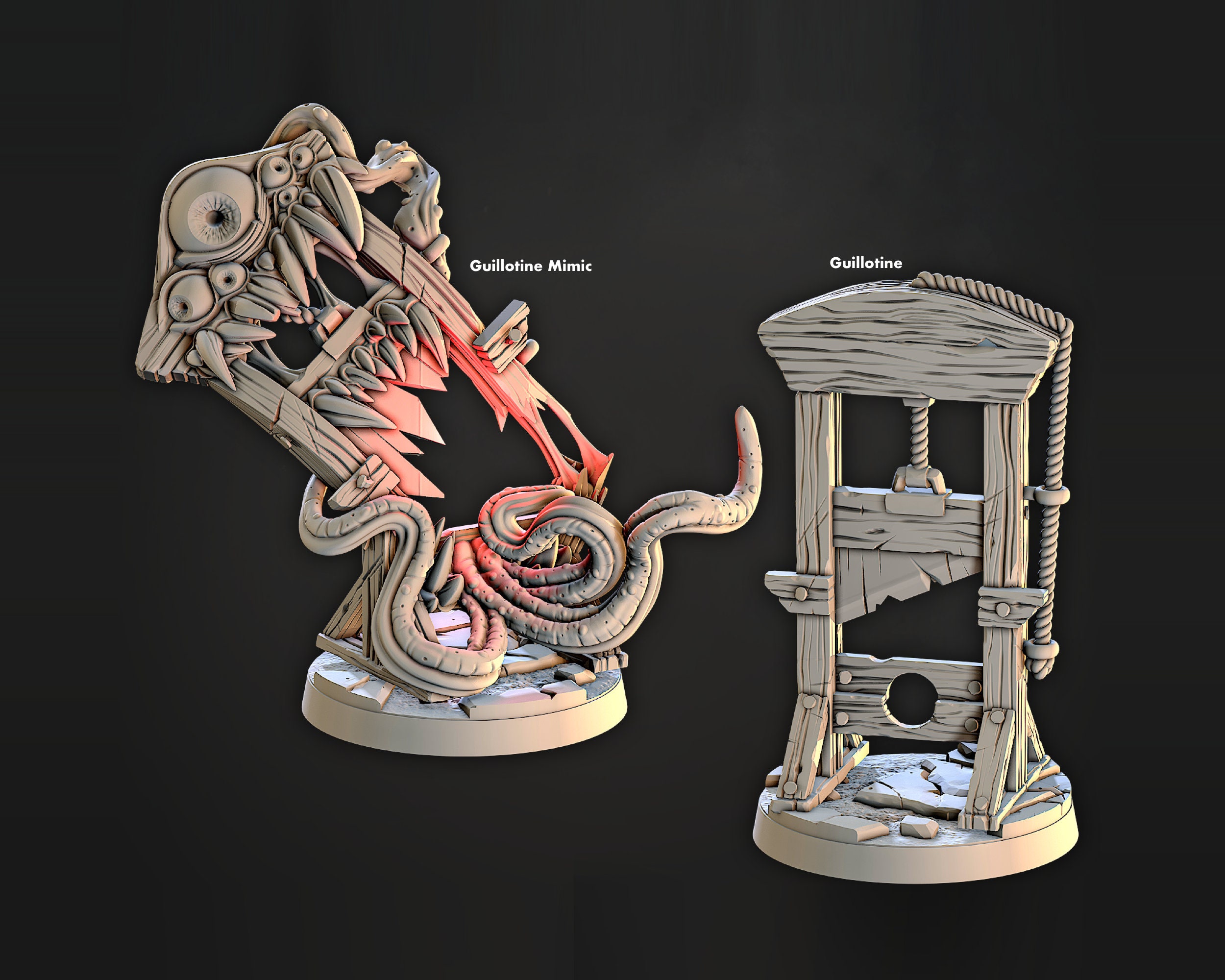 Guillotine Mimic Miniature Set | Guillotine Mimic Figure | Tabletop ...