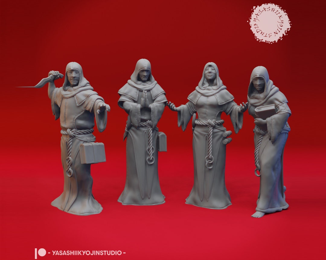 Cultist Miniature Set | Cult Miniature Pack | for D&D 5e, Pathfinder ...