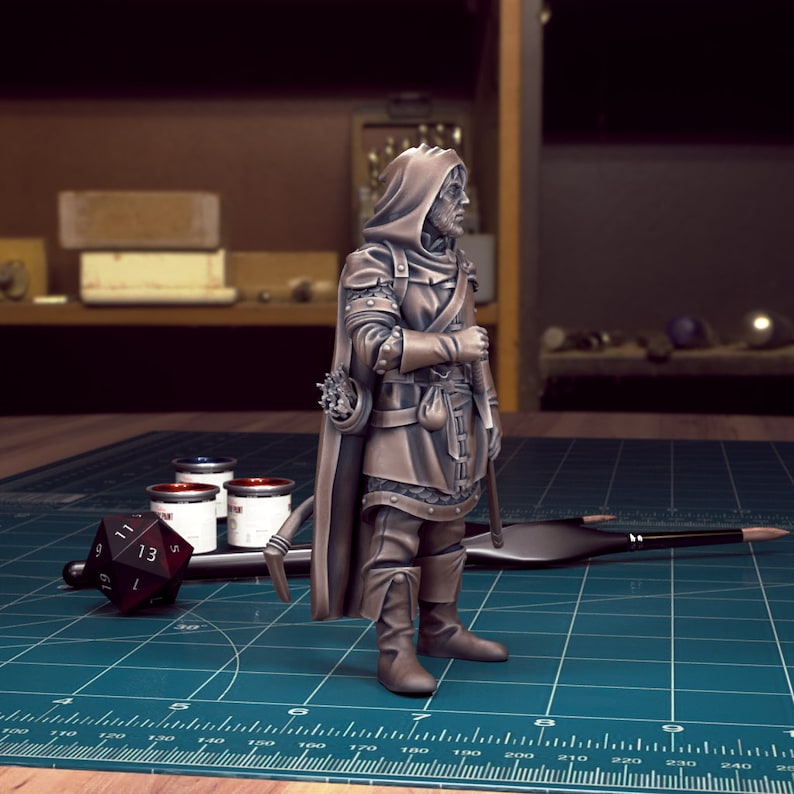 Human Ranger Miniature | Human Fighter Miniature | for D&D 5e ...
