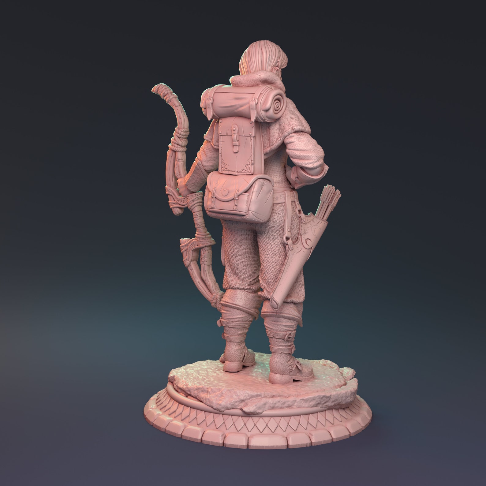 Adventurer With Bow Miniature | Female Human Ranger Figure | for D&D 5e ...