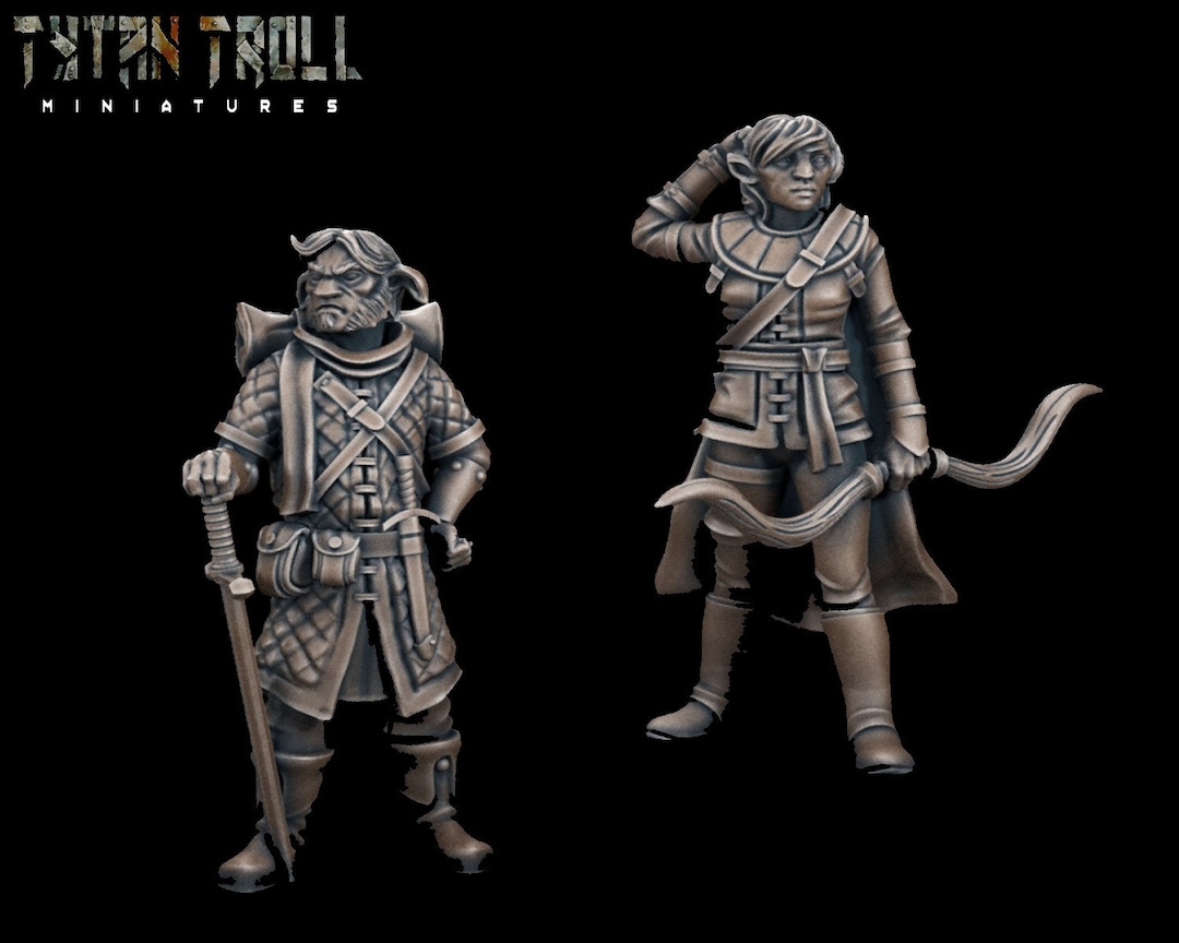 Firbolg Ranger Miniature Set | Firbolg Ranger Miniature Pack | for D&D ...