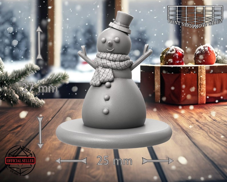 Snowman Mimic Miniature Set | Evil Frostie | Mimics | for D&D 5e ...