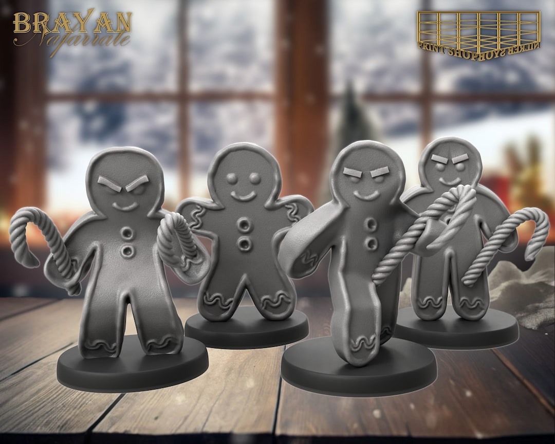 Gingerbread Male Miniature Set Evil Gingerbread Man Pack XMAS Adventure ...