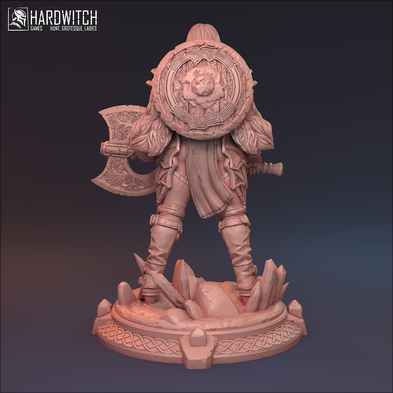 Feira Thurd Two-handed Ax Fighter Miniature | Female Warrior Ax Figure ...
