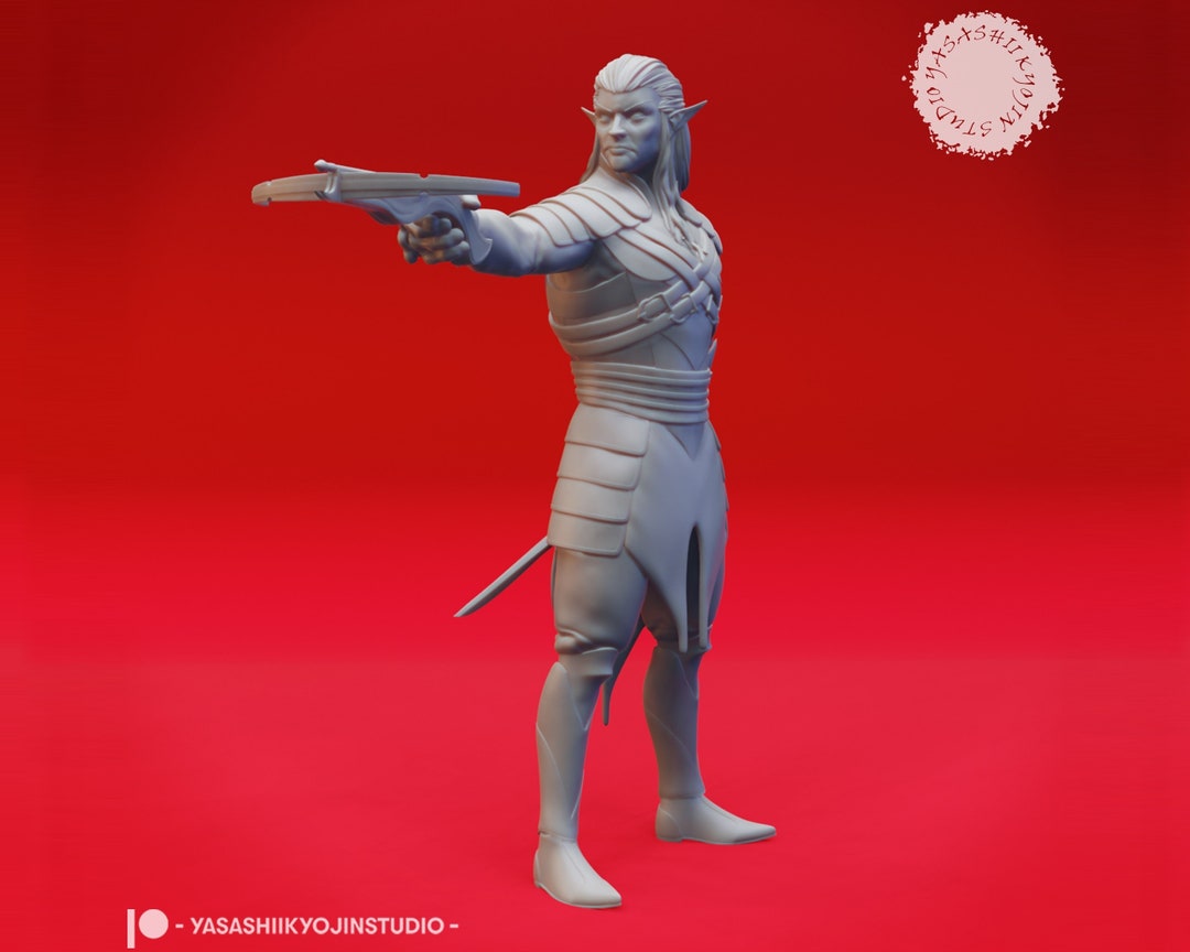 Dark Elf Ranger Miniature Dark Elf Archer Miniature for D&D 5e ...
