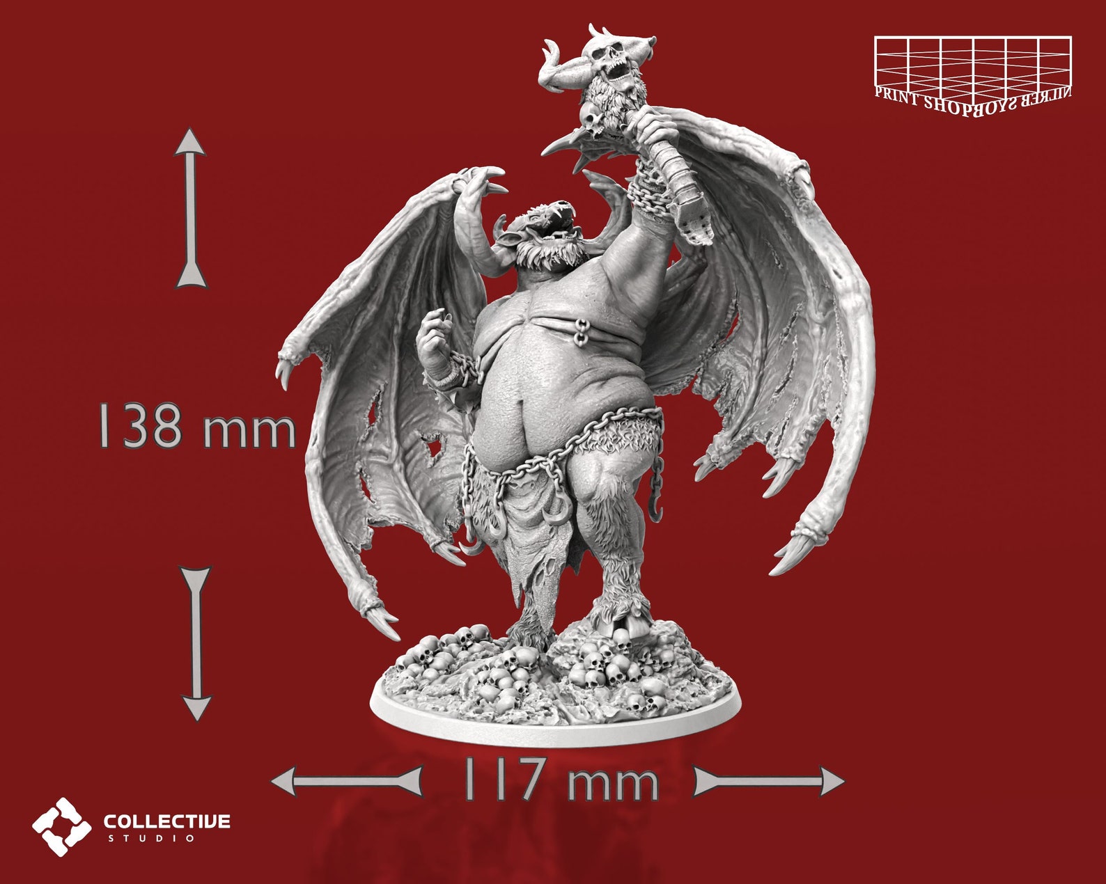 Demon Prince of Undeath Miniature | Orcus the Lord of Bones Figure ...