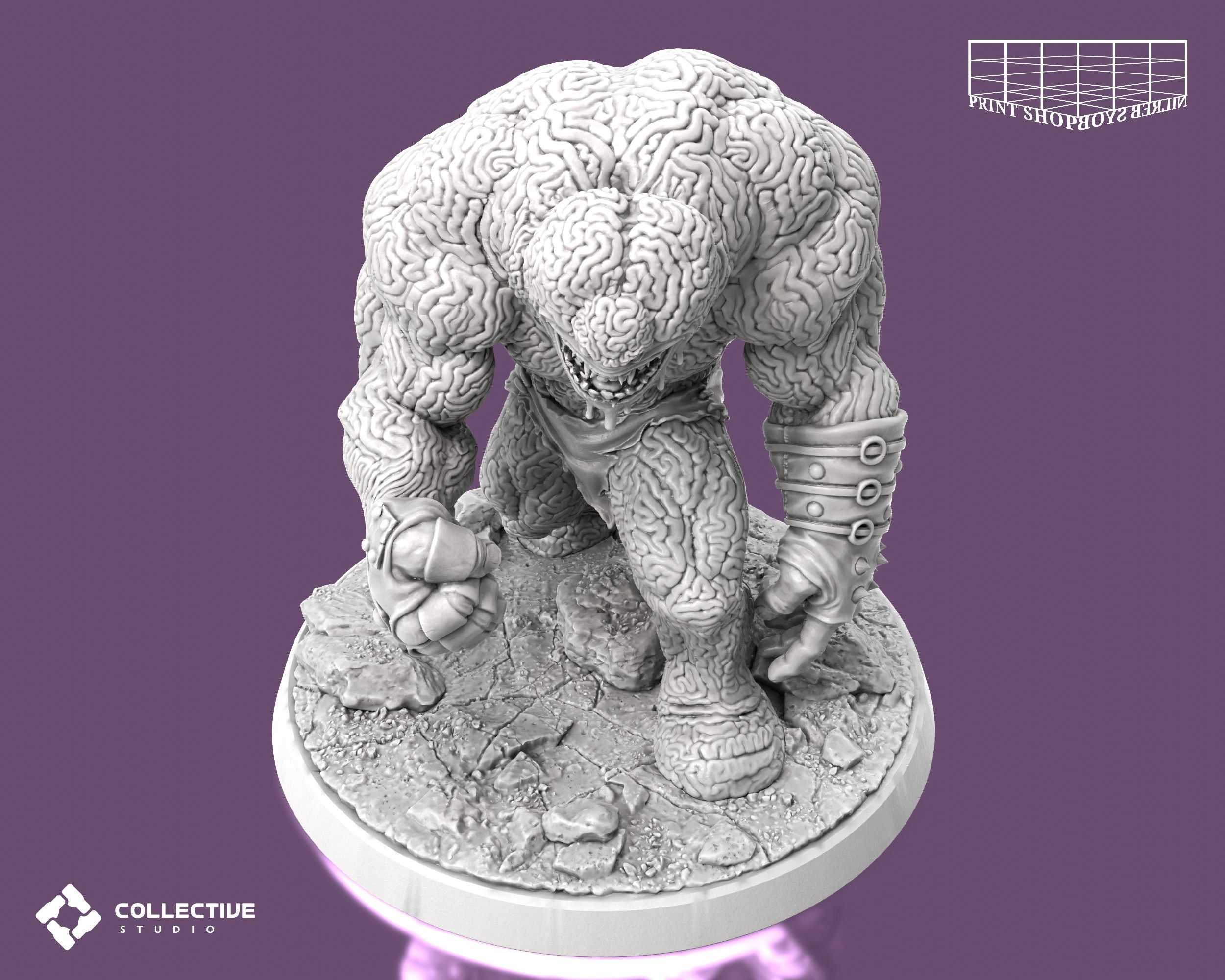 Servant of the Elder Brain Miniature | Brain Golem Figure | Monsters ...