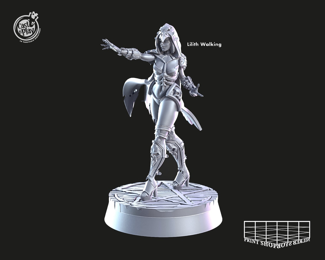 Dark Sorceress Miniature Female Eternal Night Necromancer Figure Highly ...