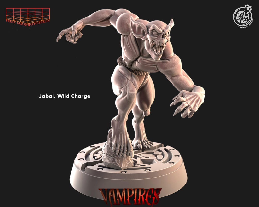 Ghoul Chaser Miniature Attacking Vampire Spawn Monster Figure Undead ...