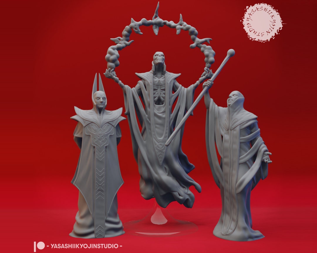 Red Mage Miniature Set | Red Wizards Miniature Pack | for D&D 5e ...