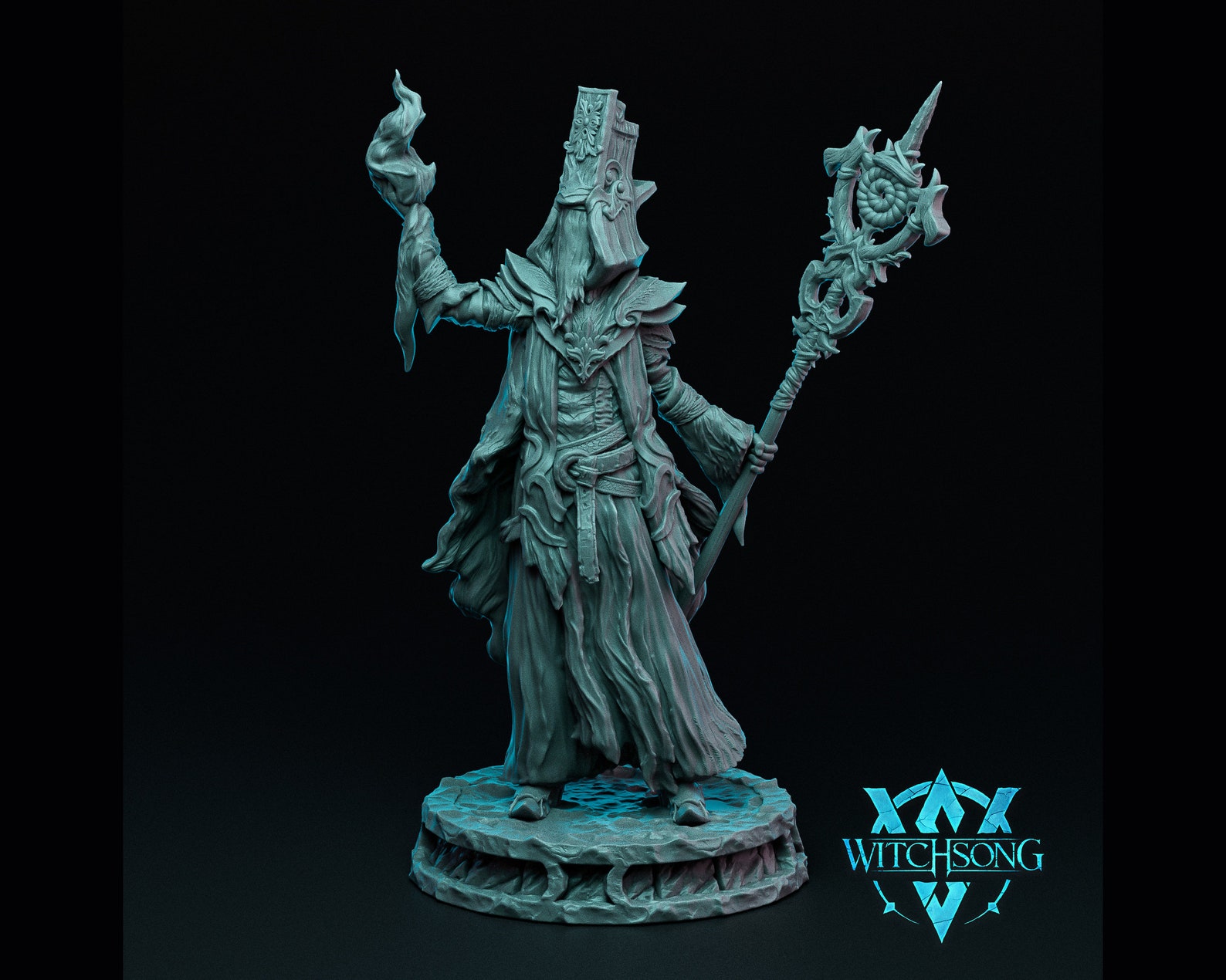 Faceless Fighter With Battle Ax Miniature | Faceless Ax Fighter Figure ...