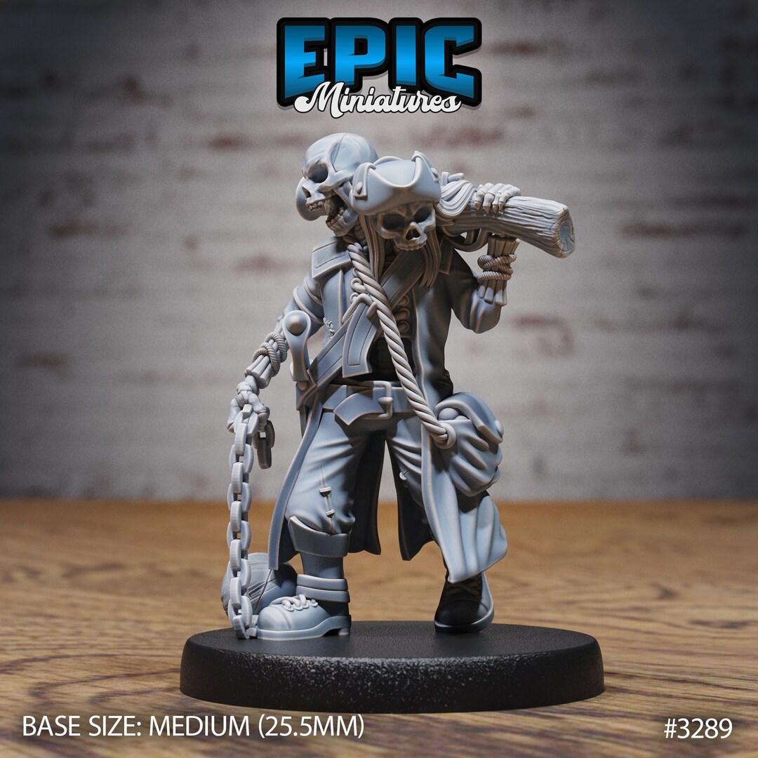 Two-headed Skeleton Miniature | Skeleton With Dicephaly | for D&D 5e ...