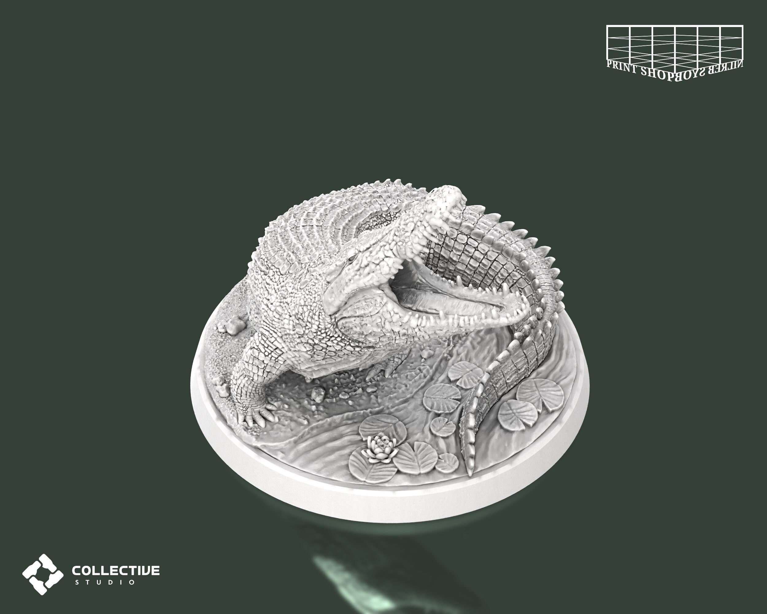 Alligator Miniature | Swamp Crocodile Figure | Monsters | Beasts ...