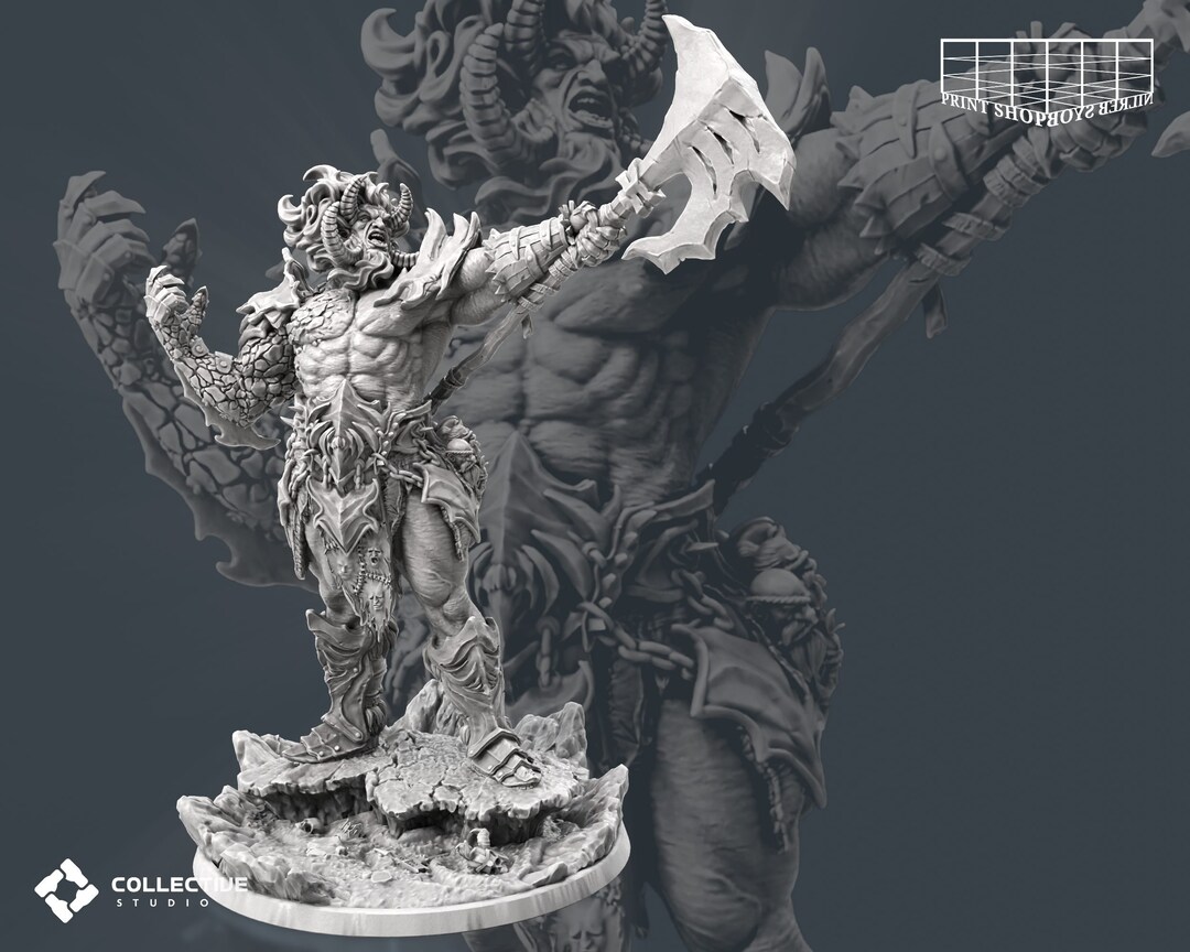 Fire Devil Miniature | Fire Giant Demon Figure | Iconic Monsters ...